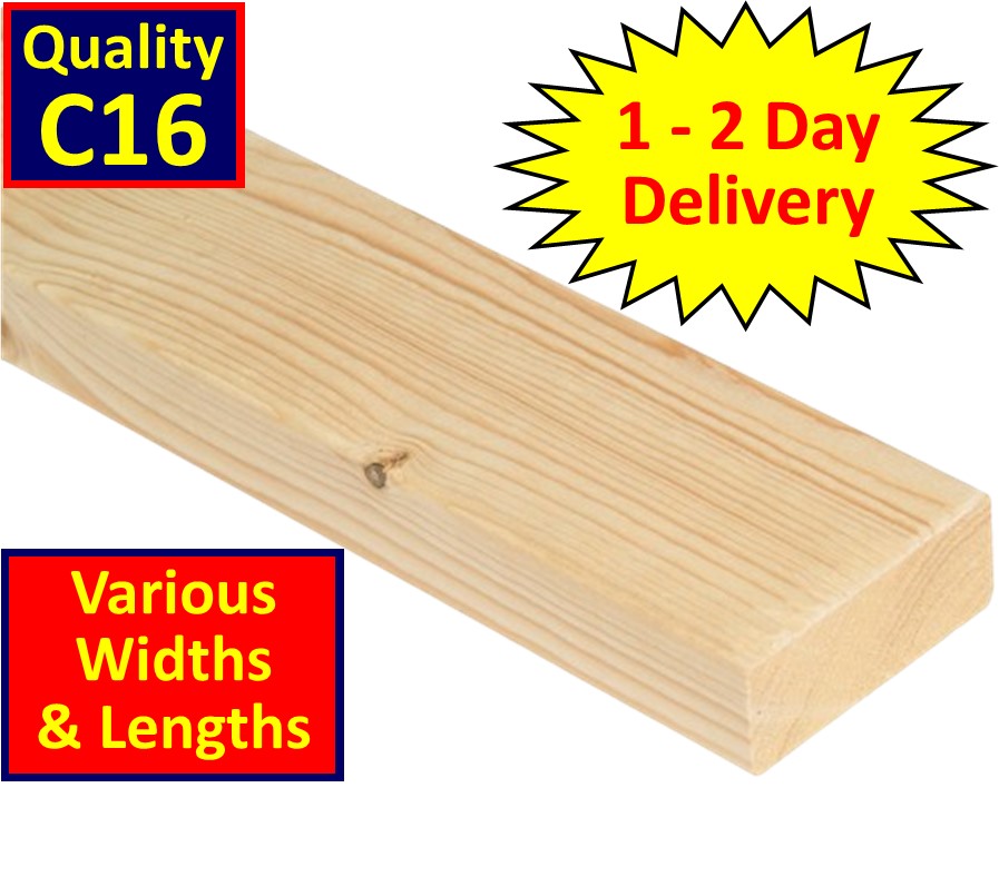 89 x 38mm (4" x 2") Premium CLS Profile Kiln Dried Stud Timber - 3.0m ...